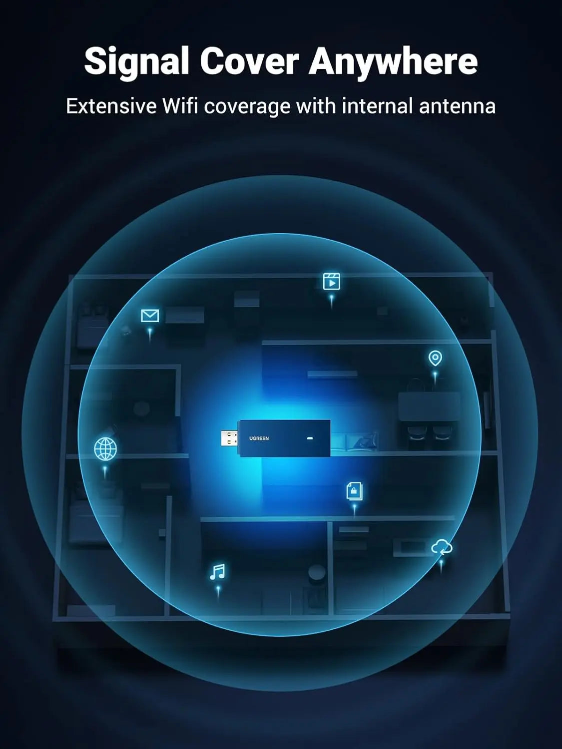 UGREEN AX1800 WiFi Dongle - High-Speed Dual Band Adapter – Ugreen India