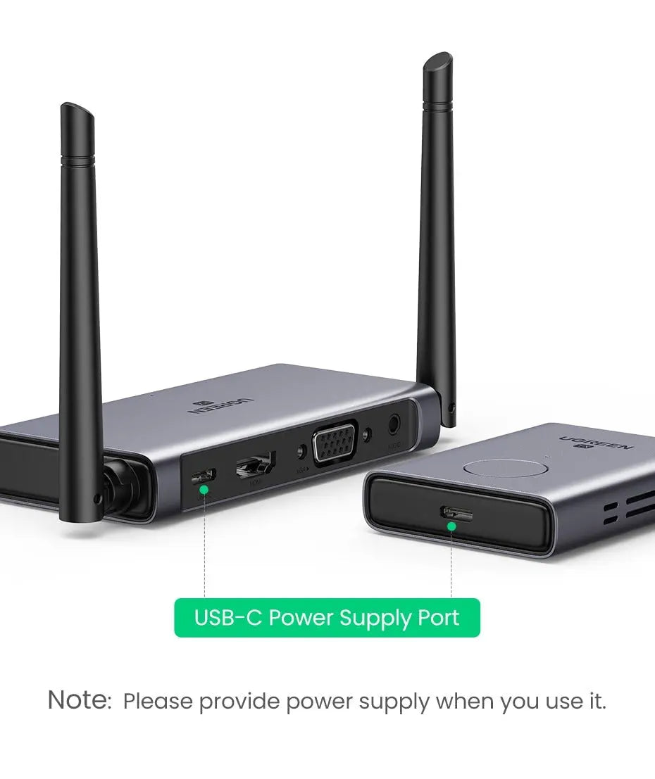 Ugreen 50M Wireless HDMI + VGA 1080p@60hz 5Ghz Extender Transmitter ...